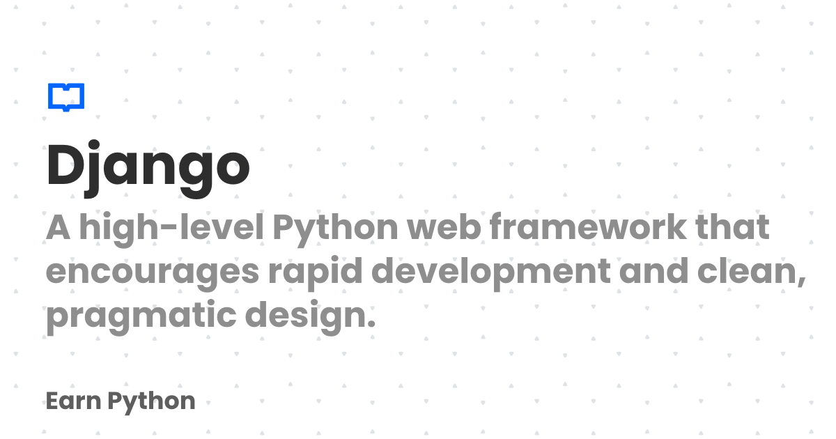 Django | Earn Python